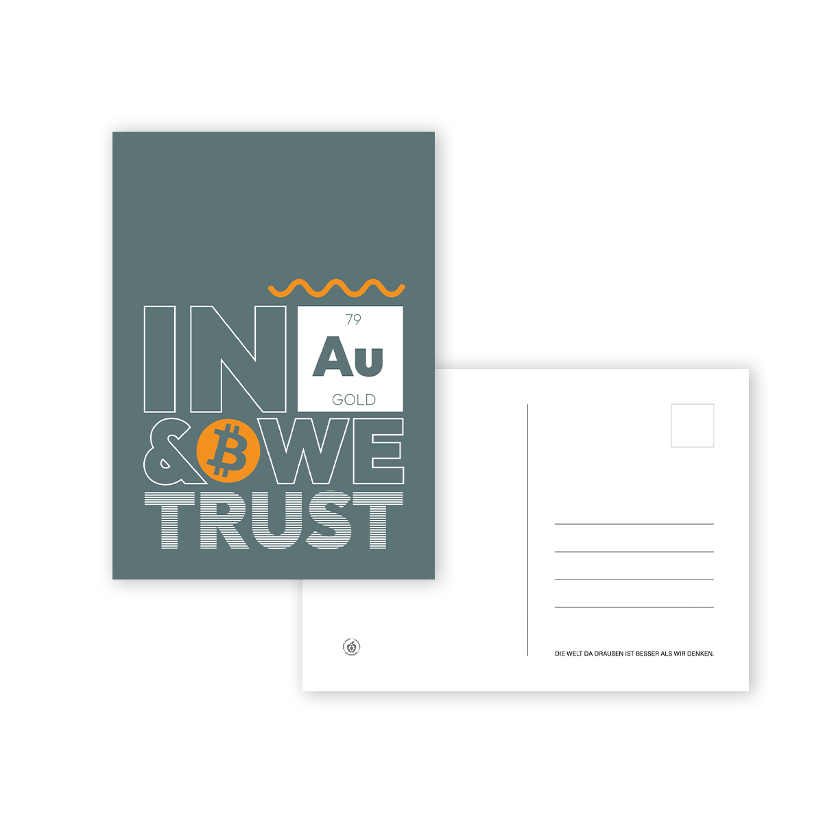 Karte "In Gold & Bitcoin we trust" – Marc Friedrich Onlineshop